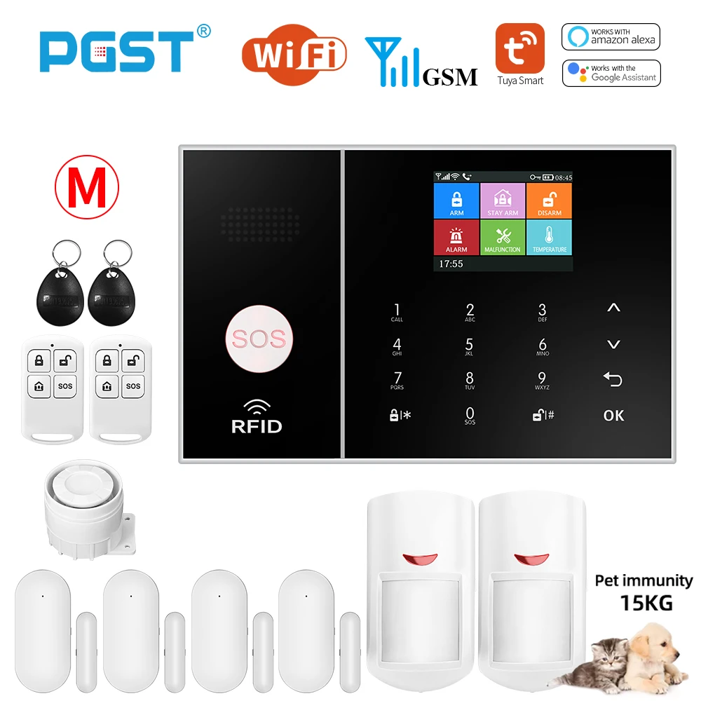 PGST PG108 WiFi 2G GSM Alarm System Home Burglar Security With Motion ...