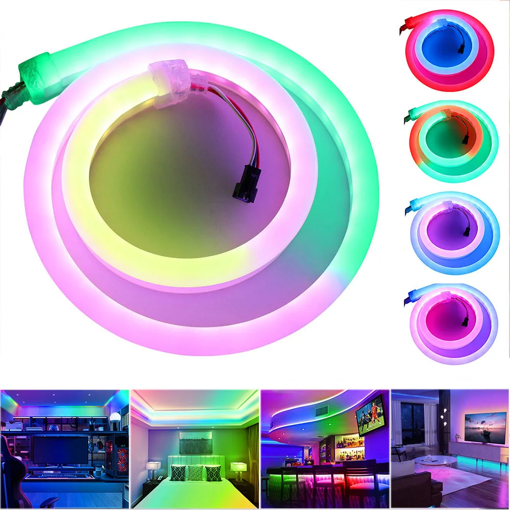 DC-12V-24V-Waterproof-Silicone-Tube-DMX512-512IC-Dream-Color-RGB-Neon ...