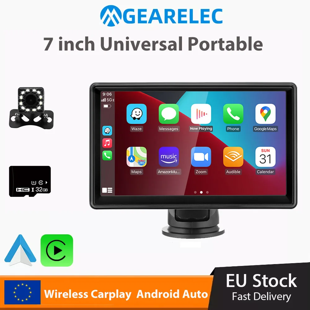 Wireless-CarPlay-Android-Auto-7-inch-Portable-Universal-Car-Stereo ...