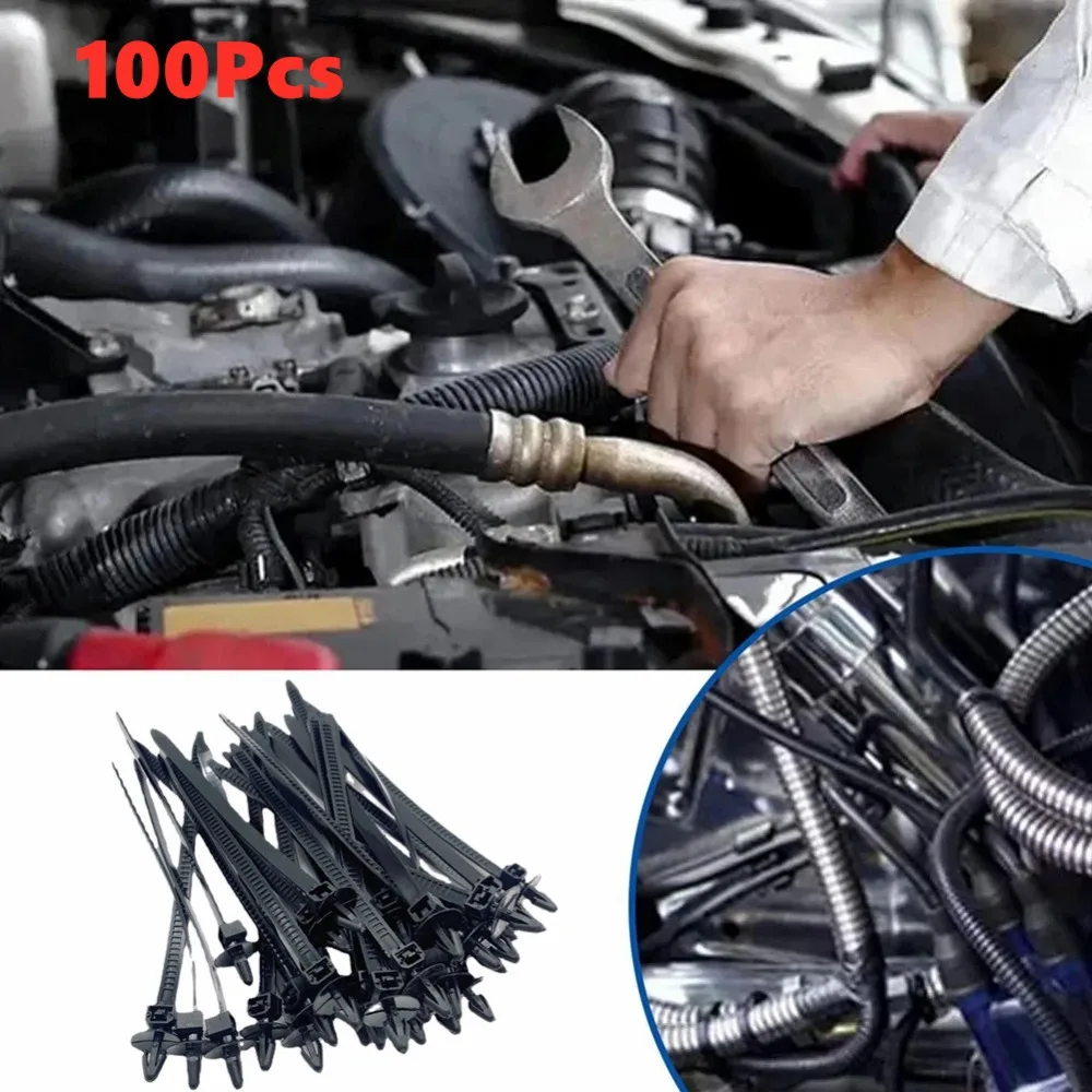 100pcs-Car-Wire-Harness-Fastener-Cable-Clips-Reusable-Cable-Ties ...