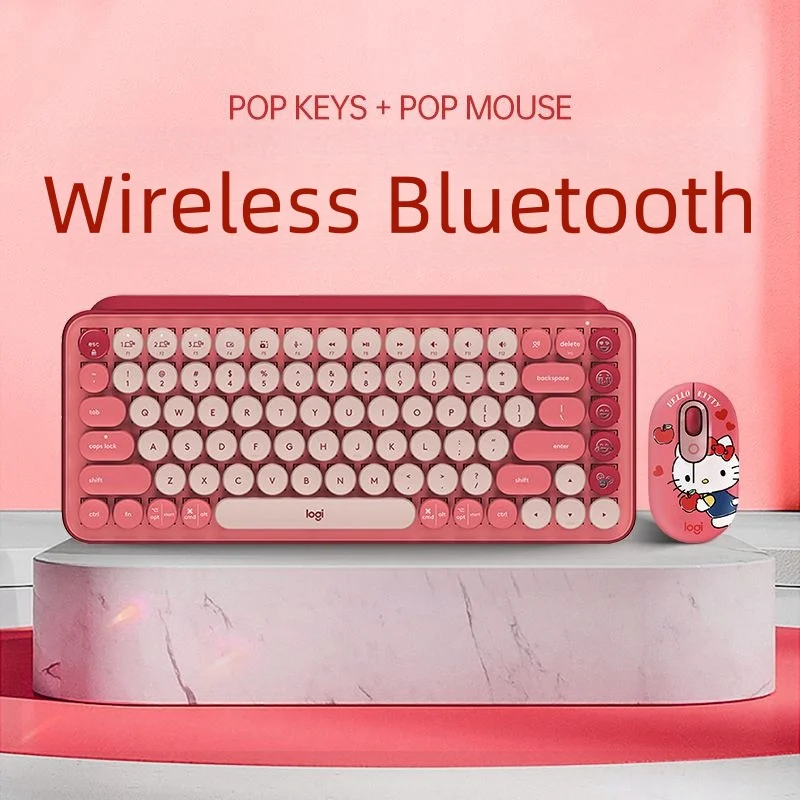 Hello-Kitty-Sanrio-Kuromi-Stitch-Wireless-Bluetooth-Keyboard-Mouse-Suit ...