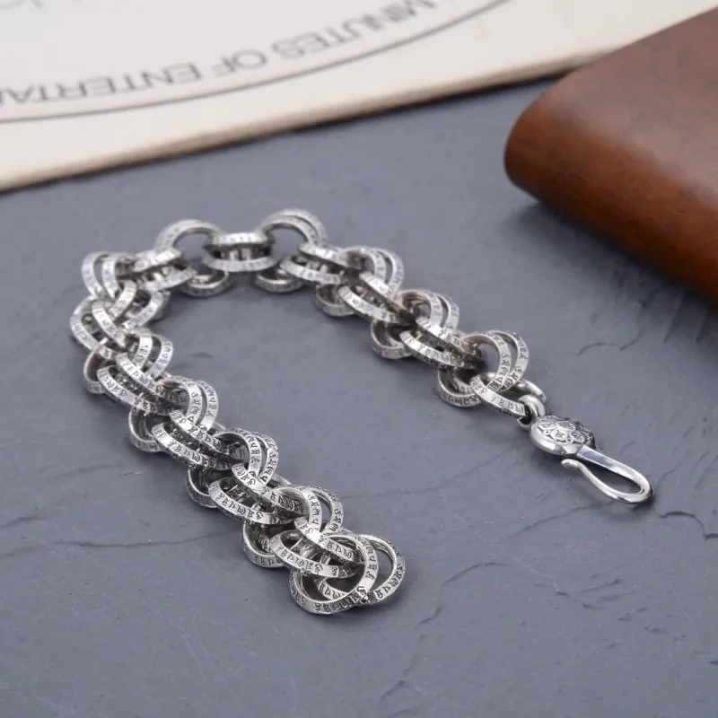BOCAI-pulsera-de-plata-S925-para-hombre-brazalete-de-estilo-nacional ...