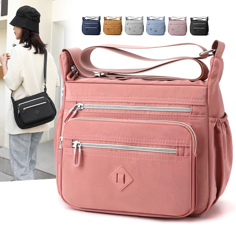 Fashion-Pleated-Fabric-Women-s-Shoulder-Bag-Multi-pockets-Design-Girl-s ...