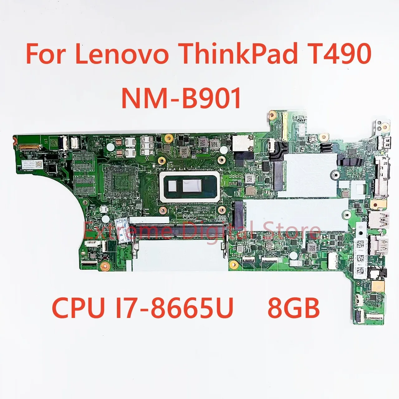 For lenovo ThinkPad T490 laptop motherboard NM-B901 with CPU I7-8665U ...