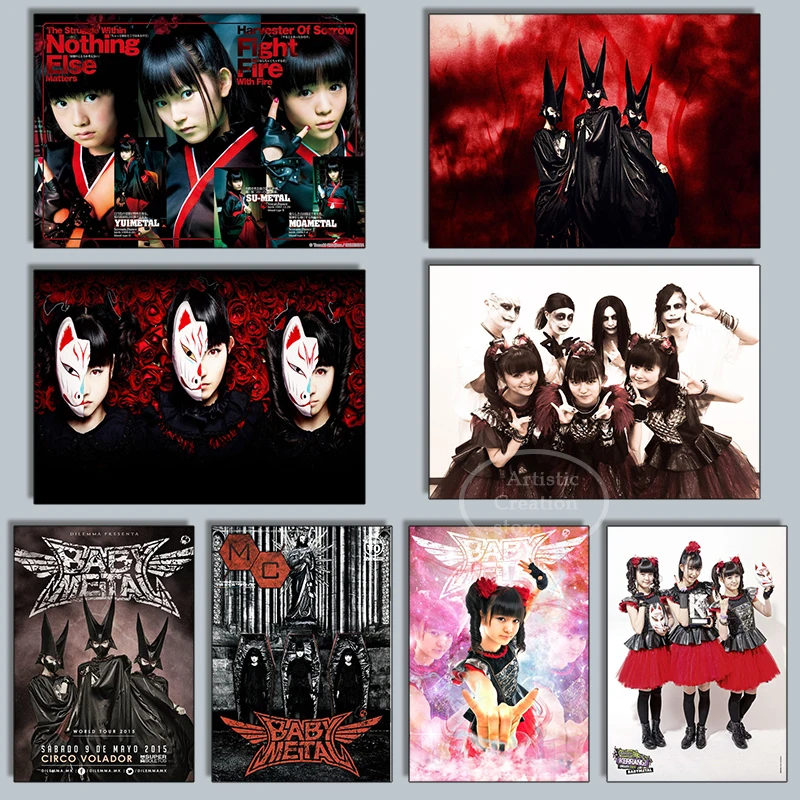 BABYMETAL-Poster-Japan-Heavy-Metal-Band-Canvas-Painting-and-HD-Print ...