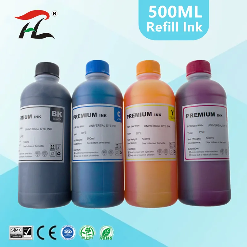 Líquido de recarga de tinta para impresora negra Universal, 500ML ...