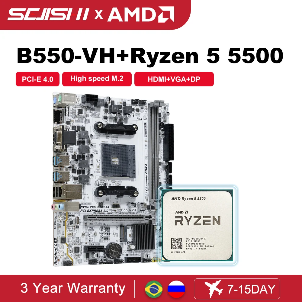 Sjs-Nieuwe-Amd-B550M-Moederbord-Amd-Nieuwe-Ryzen-5-5500-R5-5500-3-6-Ghz ...