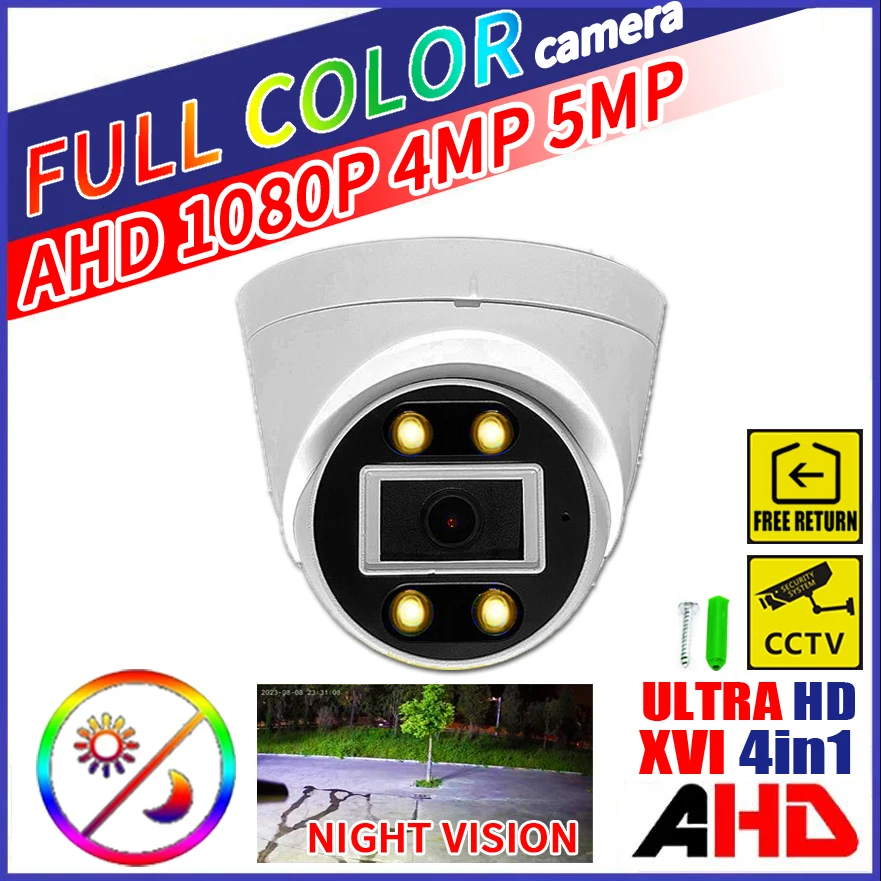 2K-24H-Full-Color-Night-Vision-CCTV-AHD-Dome-Camera-Indoor-5MP-1080P-HD ...