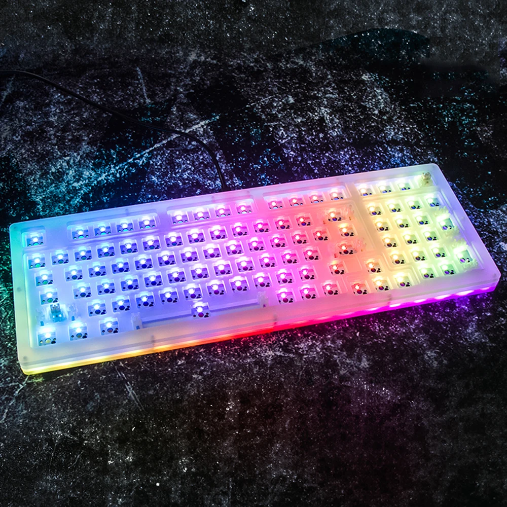 K98 Hot Swap USB3.1 Type c RGB Mechanical Keyboard DIY Kits 98 Layout ...