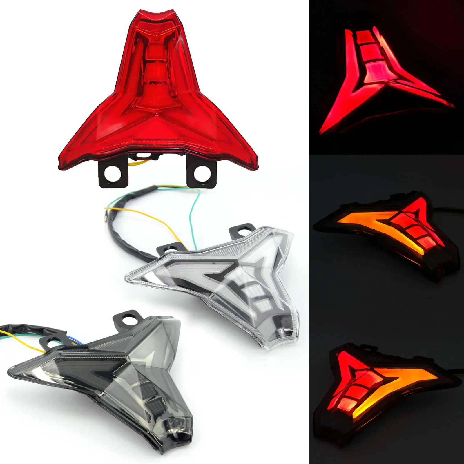 Motorcycle LED Integrated Taillight Tail Turn Signals Light For ...