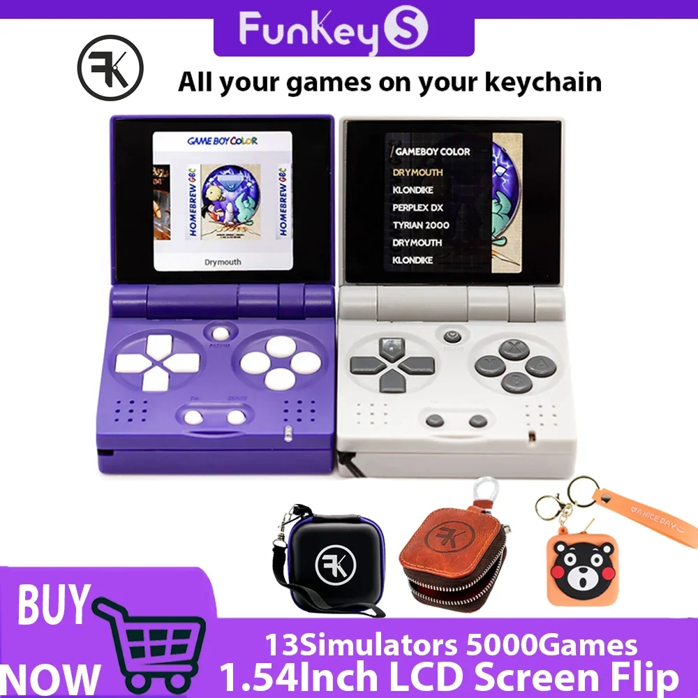 Funkeys-Super-Mini-Handheld-Game-Console-Retro-Flip-Folding-Open-Source ...