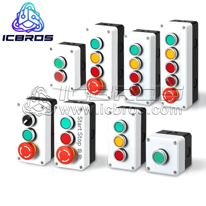 Indicating-Start-Stop-Self-Momentary-Waterproof-Button-Box-Switch ...