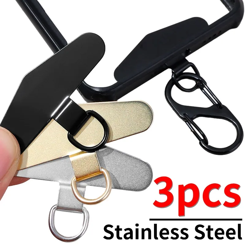 Triangle-Stainless-Steel-Hanging-Clip-Anti-Lost-Metal-Phone-Lanyard ...