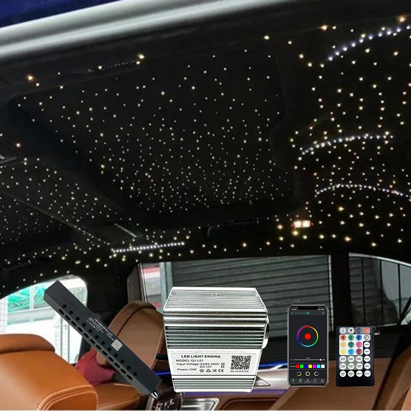 Twinkle RGBW Fiber Optic Star Light Kit Smart app Car Roof Starry sky ...