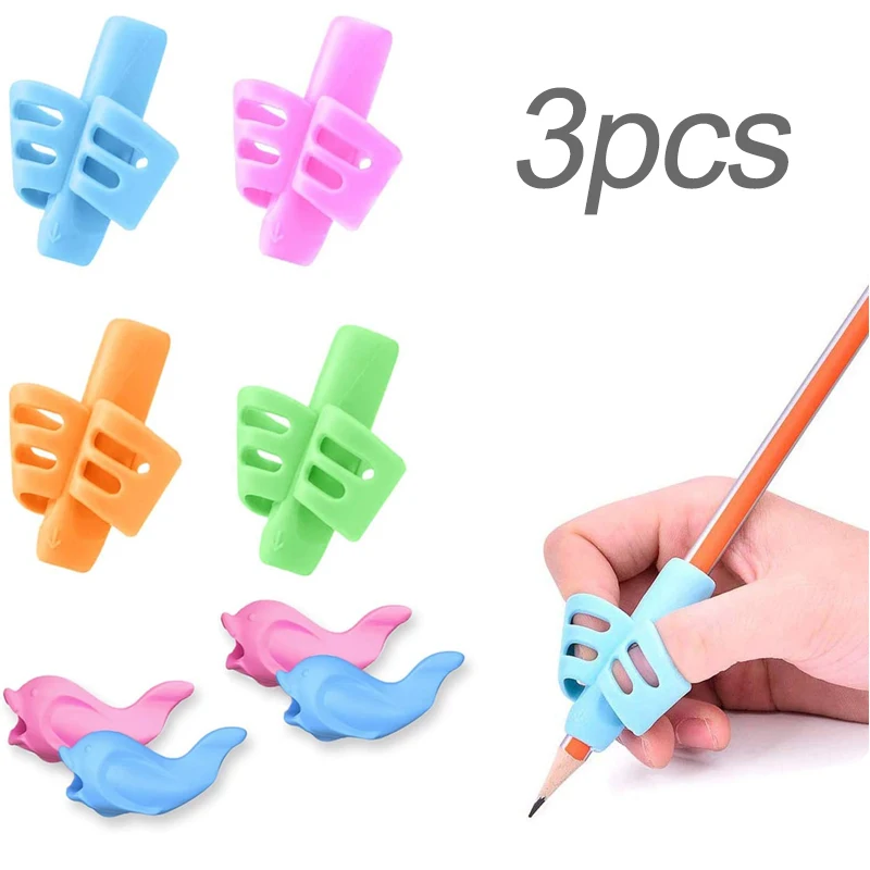 3Pcs-Schreiben-Korrektur-Ger-t-Stift-Halter-Silikon-Kind-Lernen ...