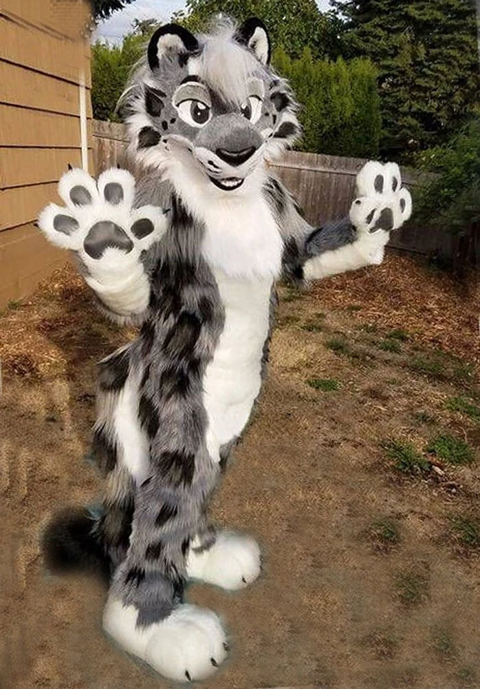 Long-Fur-Husky-Dog-Fox-Mascot-Costume-Fursuit-Halloween-Suit-Cosplay ...