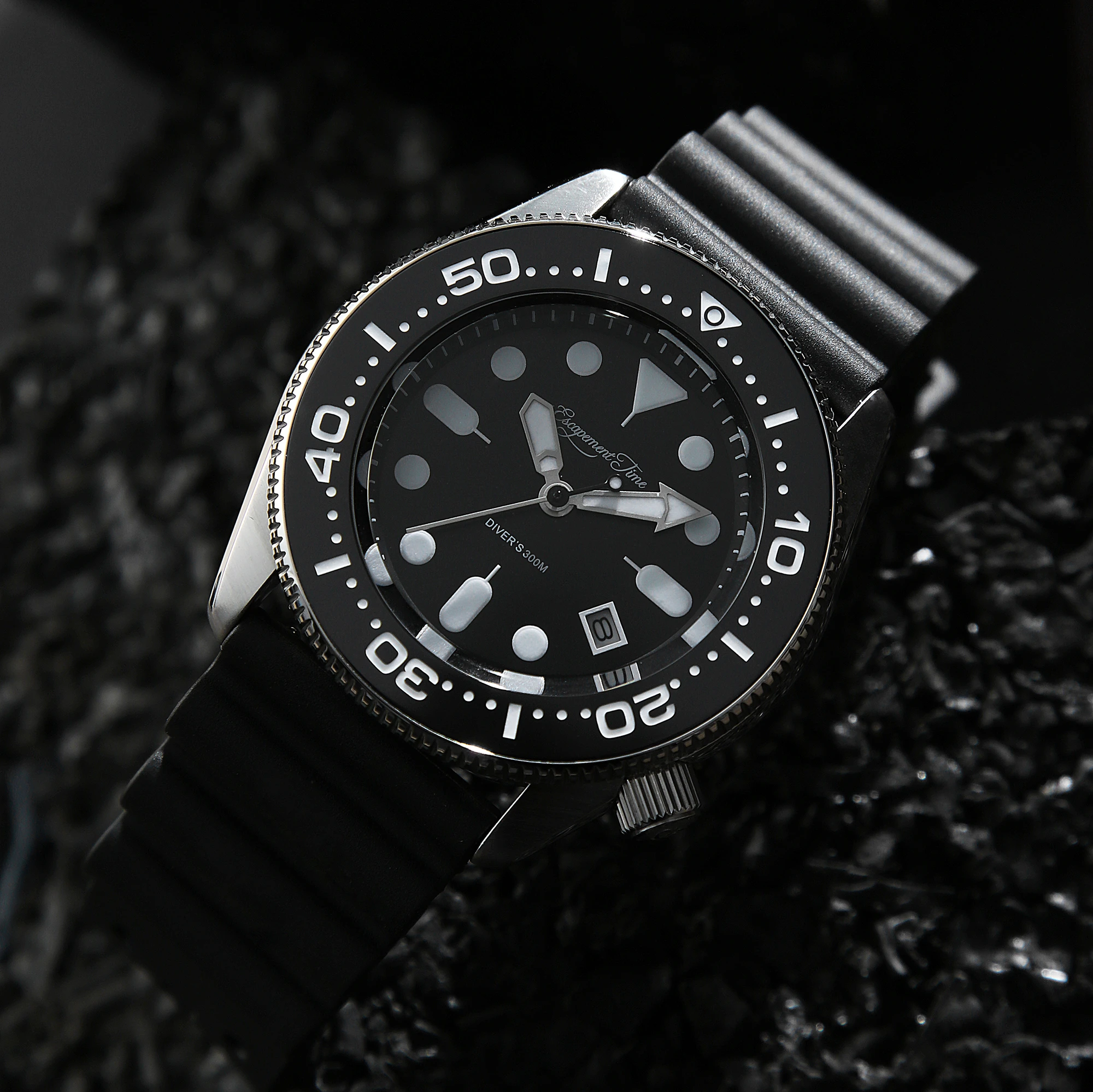 【Escapement Time】Quartz 2S60 Movement Diver Water Sapphire Ceramic ...