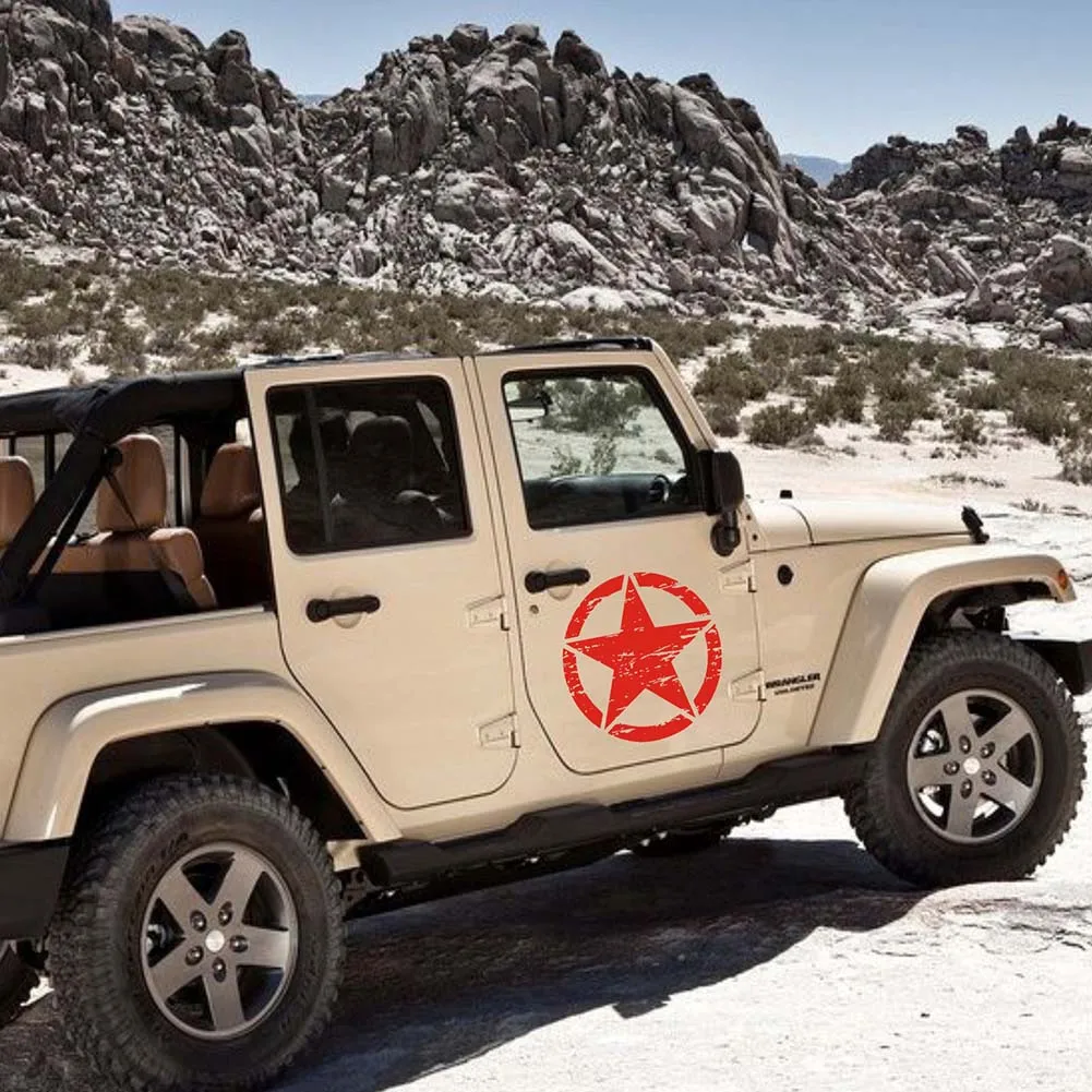 Army Military Star 50x50cm Front Cover Cross Country Jeep Bumper ...