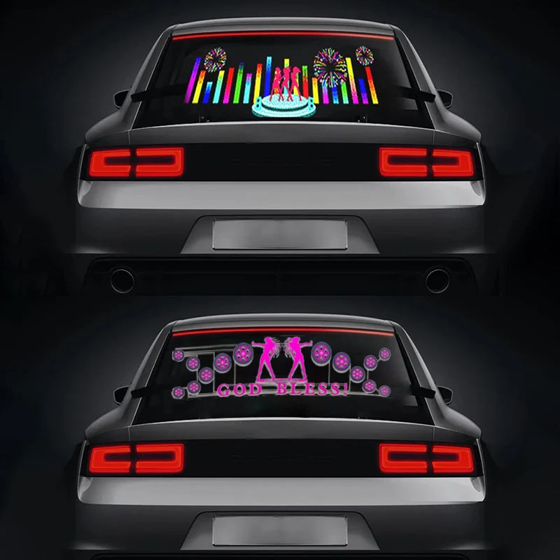 Led Rhythm Lights For Auto Rear Windshield Neon Rgb Sound Activated ...