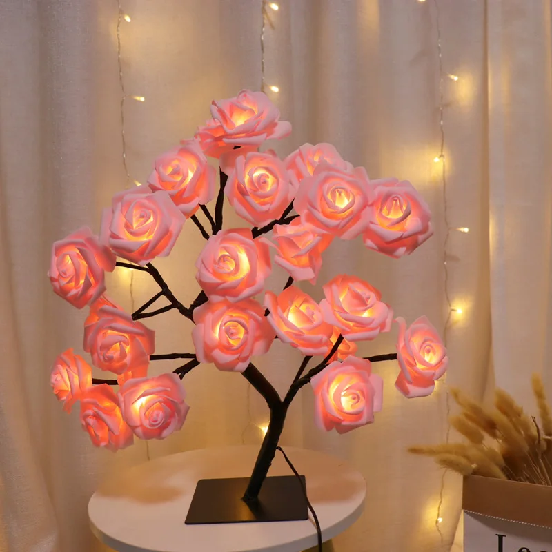 Table-Lamp-24LED-Flower-Tree-Rose-Lamps-Fairy-Desk-Night-Lights-USB ...
