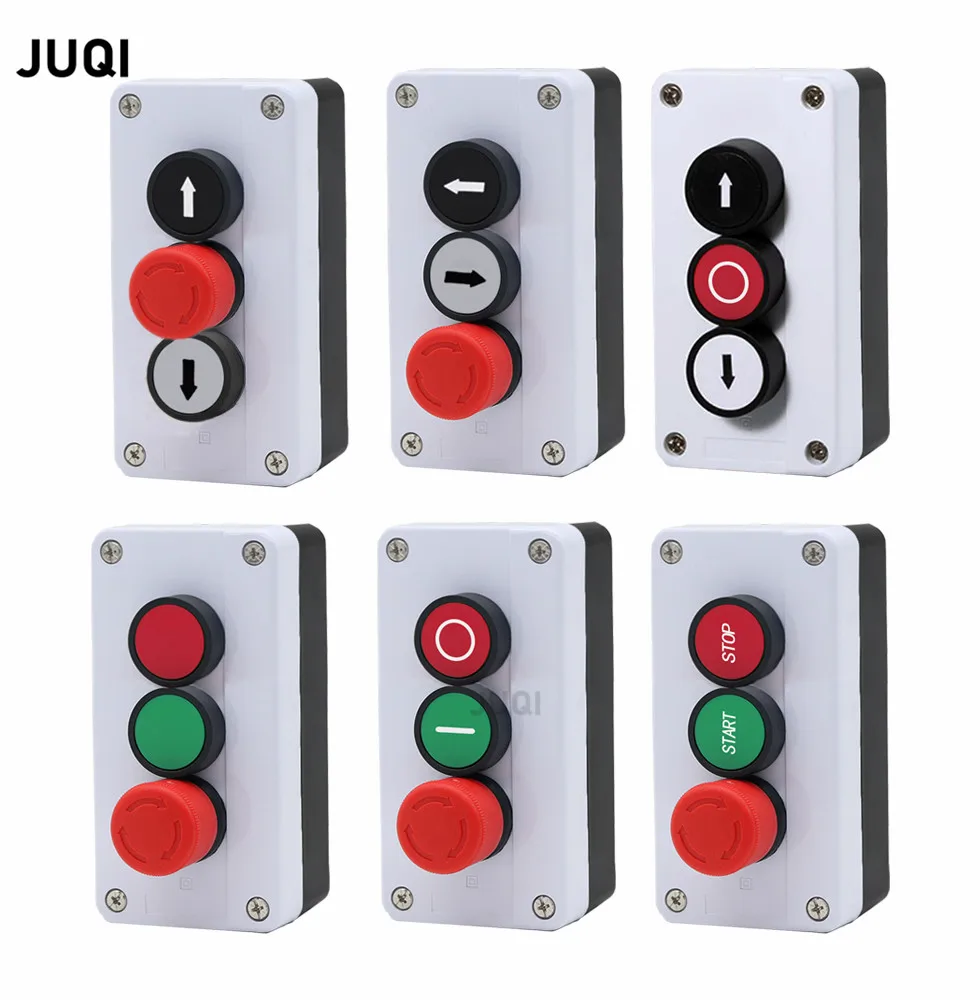 3 hole Push Button Switch Control Box Waterproof Button Arrow symbol ...