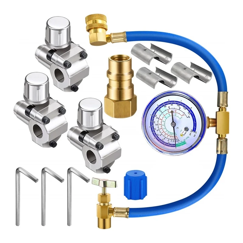 For-A-C-Refrigerant-System-Refrigerator-Freon-Recharge-Hose-With-Gauge ...