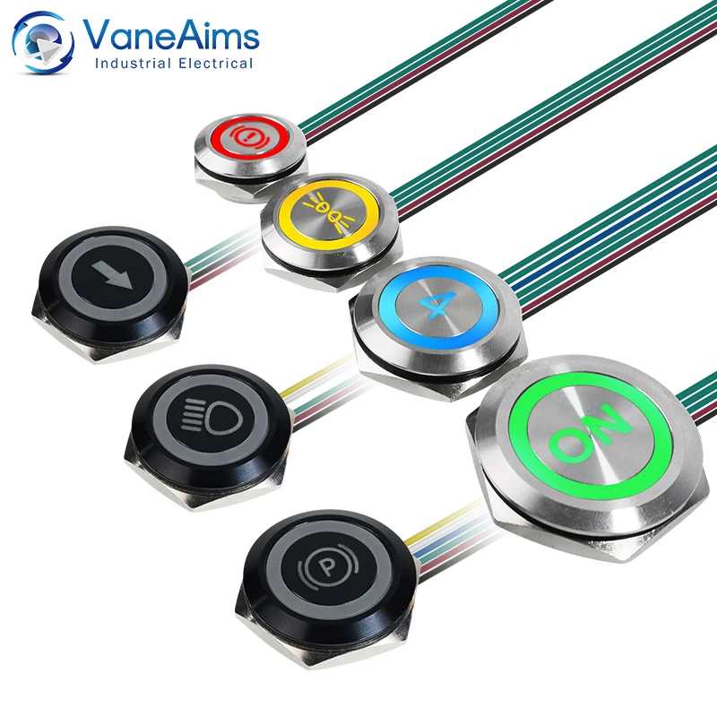 Custom-Wiring-Ultra-Short-LED-Light-Switch-12V-220V-Momentary ...