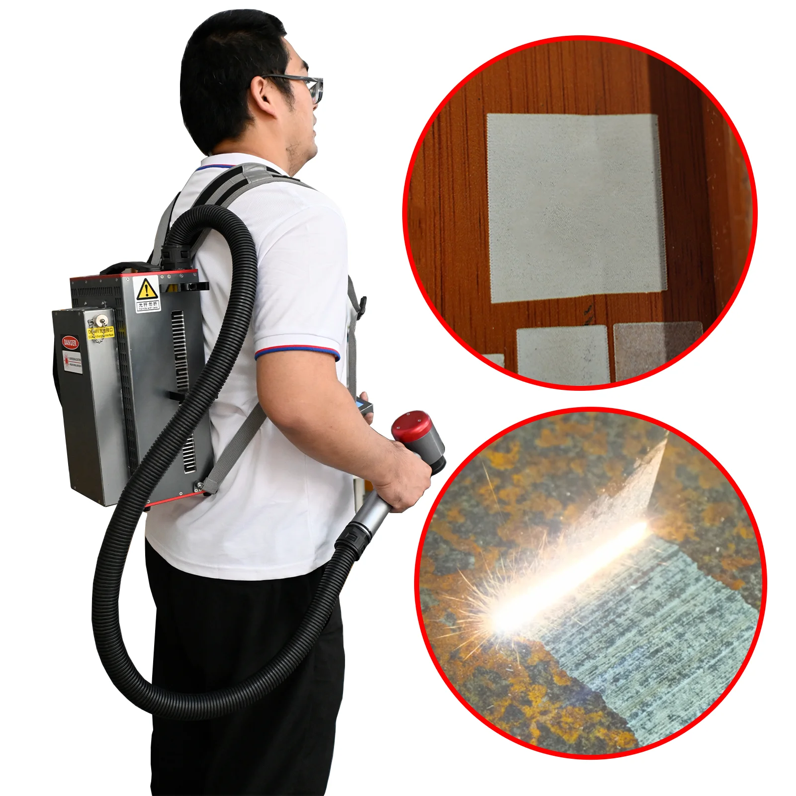 2023-100W-Pulse-Newest-Backage-Portable-Clean-Rust-Fiber-Laser-Cleaning ...