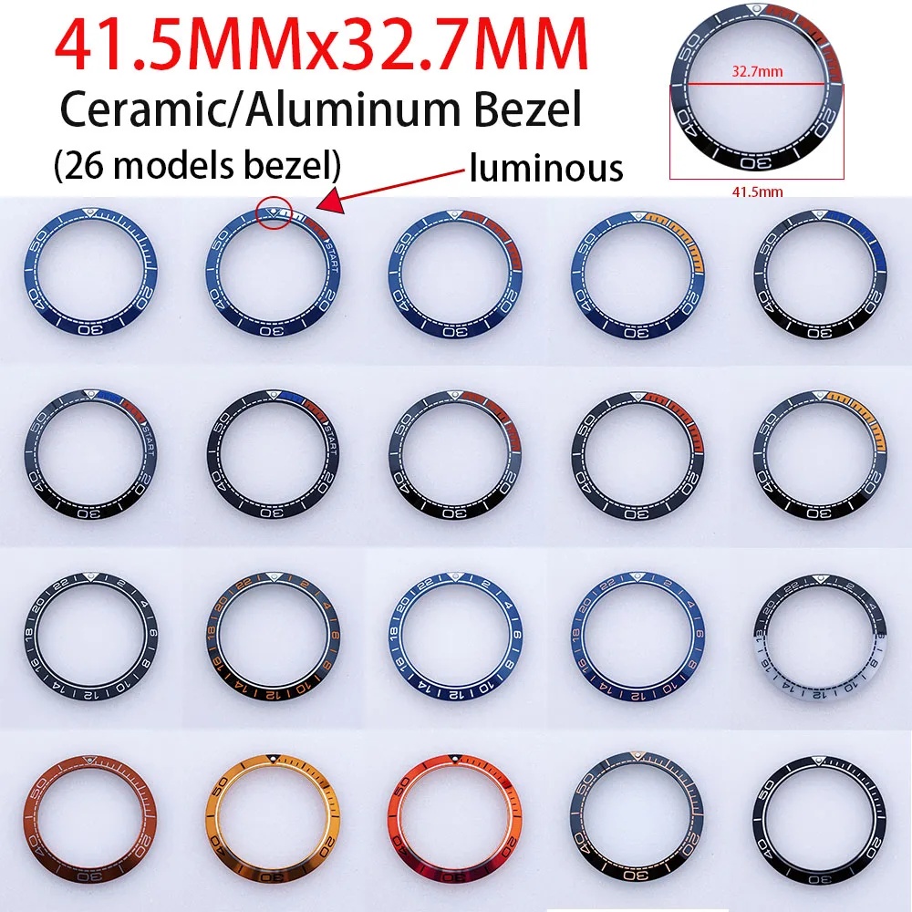 41.5mm Sloping Watch Ring Ceramic Bezel Insert Ring for Case Watch ...
