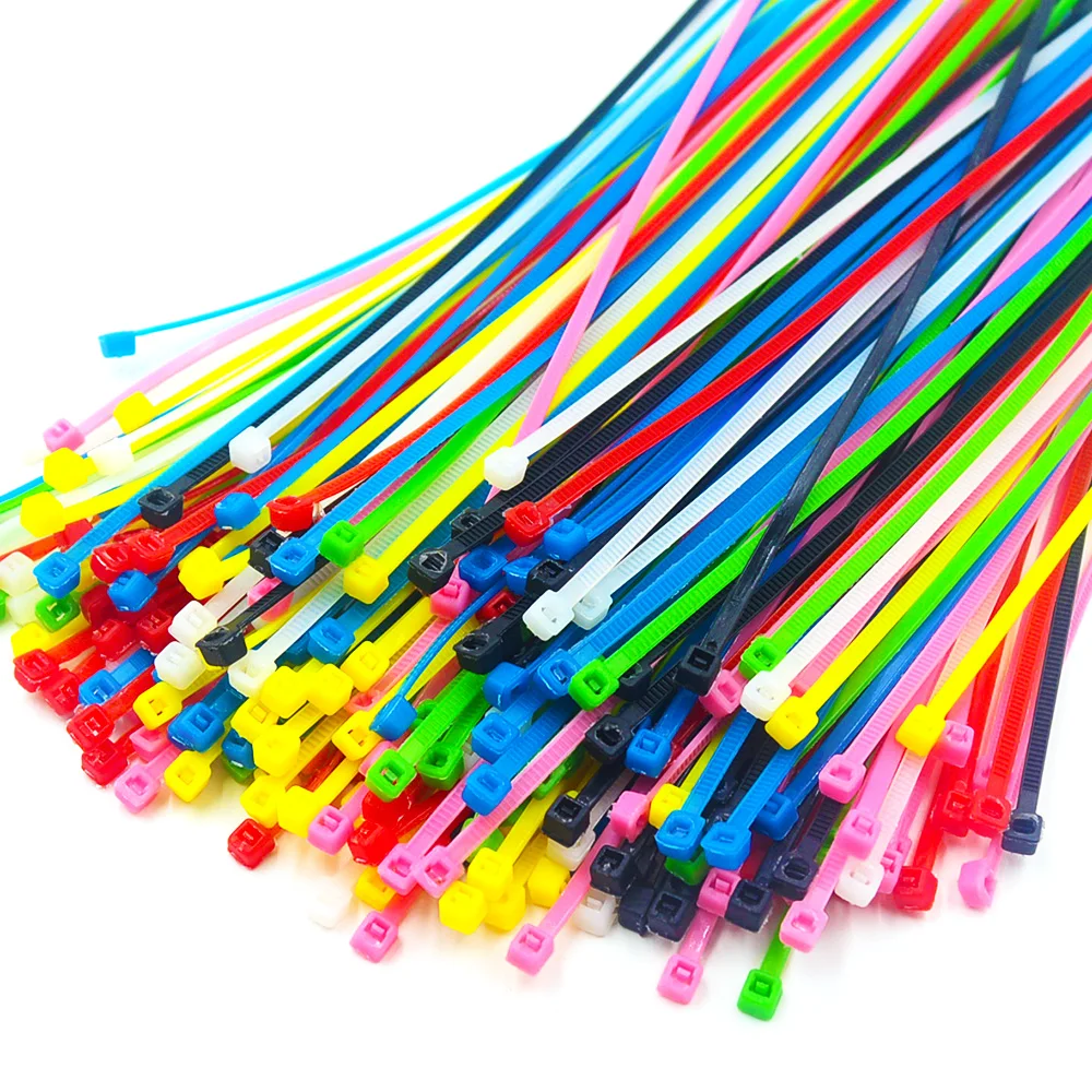 100pcs-bag-cable-tie-Self-locking-plastic-nylon-tie-White-Black ...