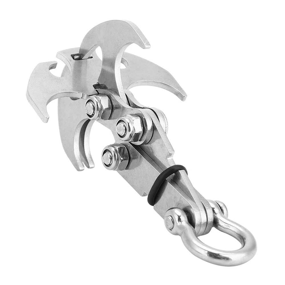Multifunction Stainless Steel Foldable Grappling Climbing Claw Outdoor Survival Gravity Hook ...