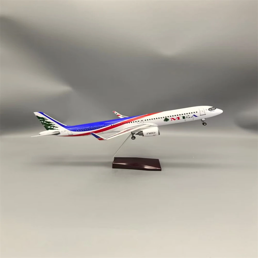 1:100 44CM For Airbus A321 NEO MEA Airlines Toy Planes 321NEO Die-Cast ...