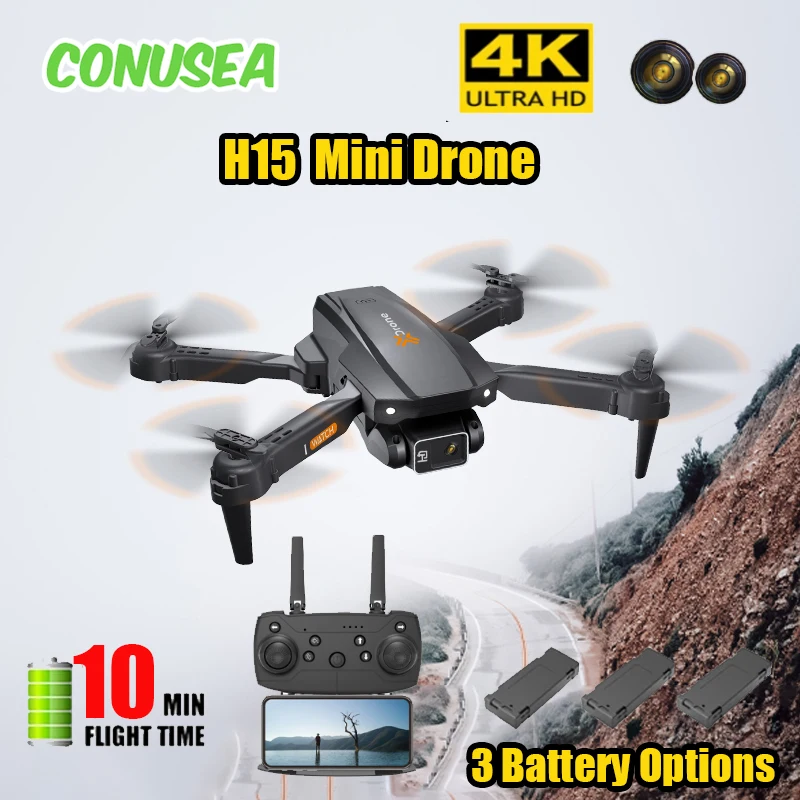 H15 Dron Mini Rc Drone with 4K Dual Camera Hd Wifi Fpv Photography ...