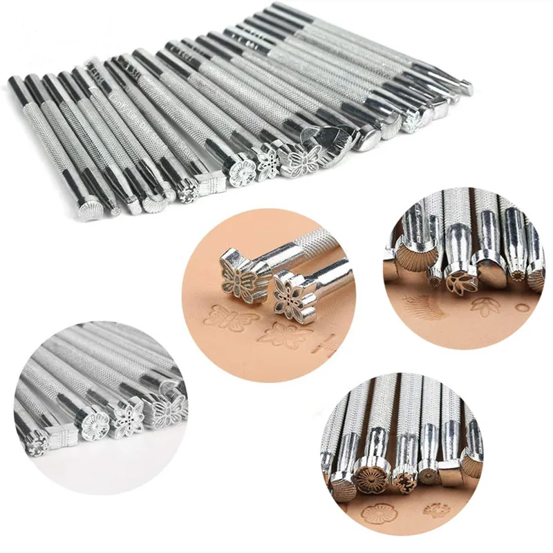 20PCS-Pottery-Stamps-for-Embossing-Leather-Tools-Stainless-Steel ...