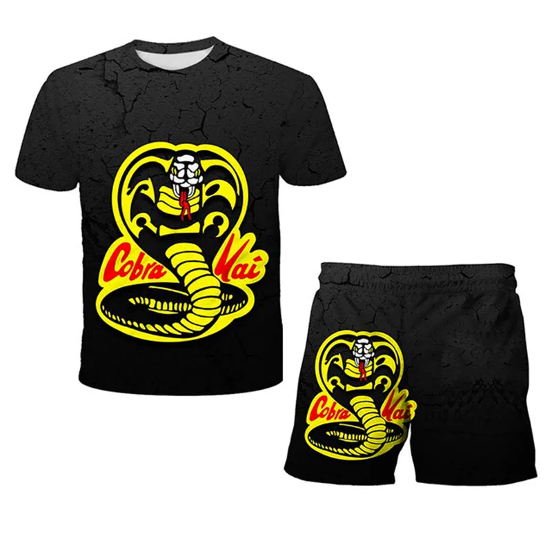 Summer-Cobra-Kai-Tracksuit-Children-s-Clothing-Sets-Suit-For-Boys-Girls ...