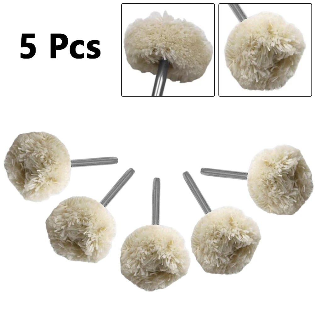5pcs 3mm Shank Wool Polishing Brush Abrasive Grinding Buffing Wheel ...