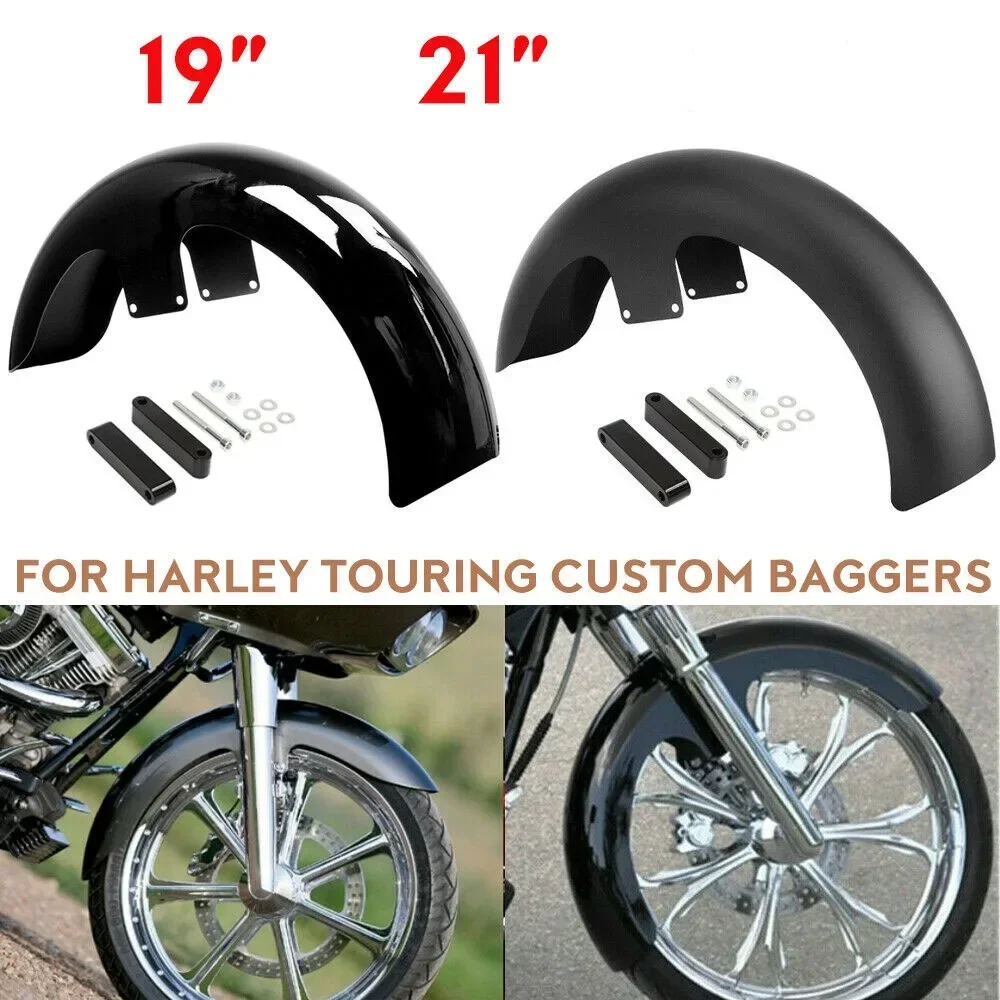 Motorcycle-Front-Mudguard-Fender-Cover-Protector-Gloss-19-21-For-Harley ...