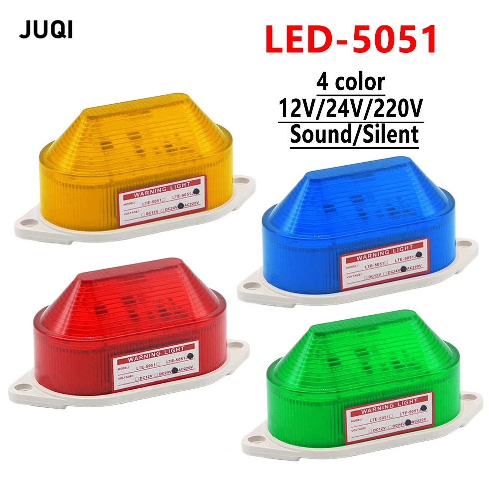 LED-3051-Audible-and-visual-alarm-lamp-Strobe-Signal-Warning-light-12V ...