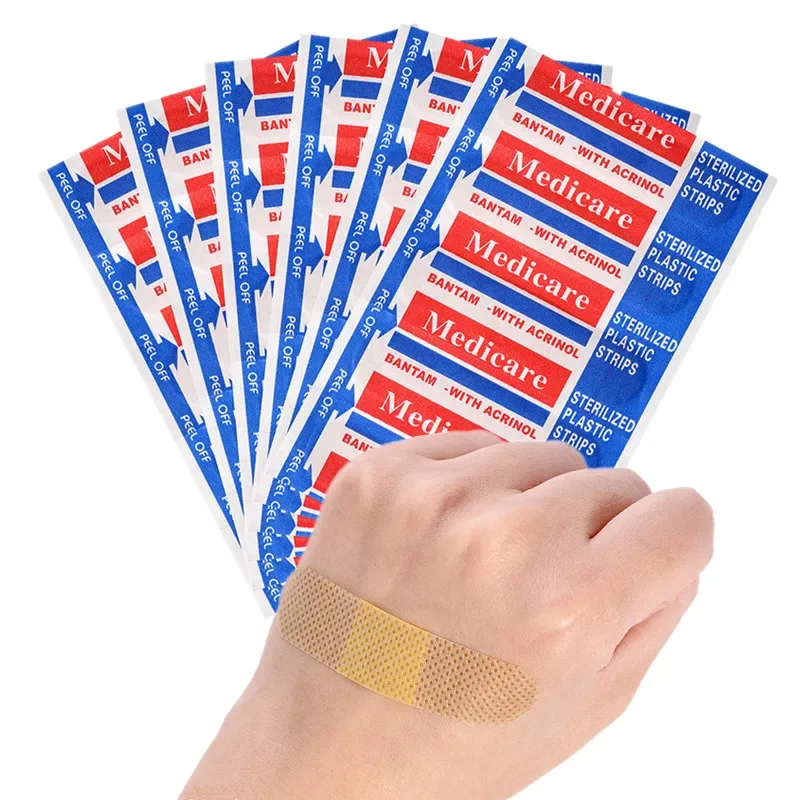 100pcs-lot-Non-woven-Fabric-Band-Aid-Emergency-First-Aid-Bandages ...