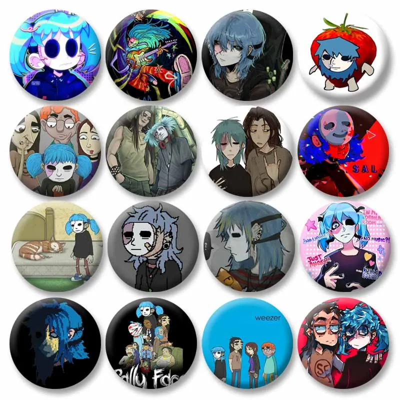 Sally Face Button Pins Creative Cartoon Game Figure Sal Fisher Art ...