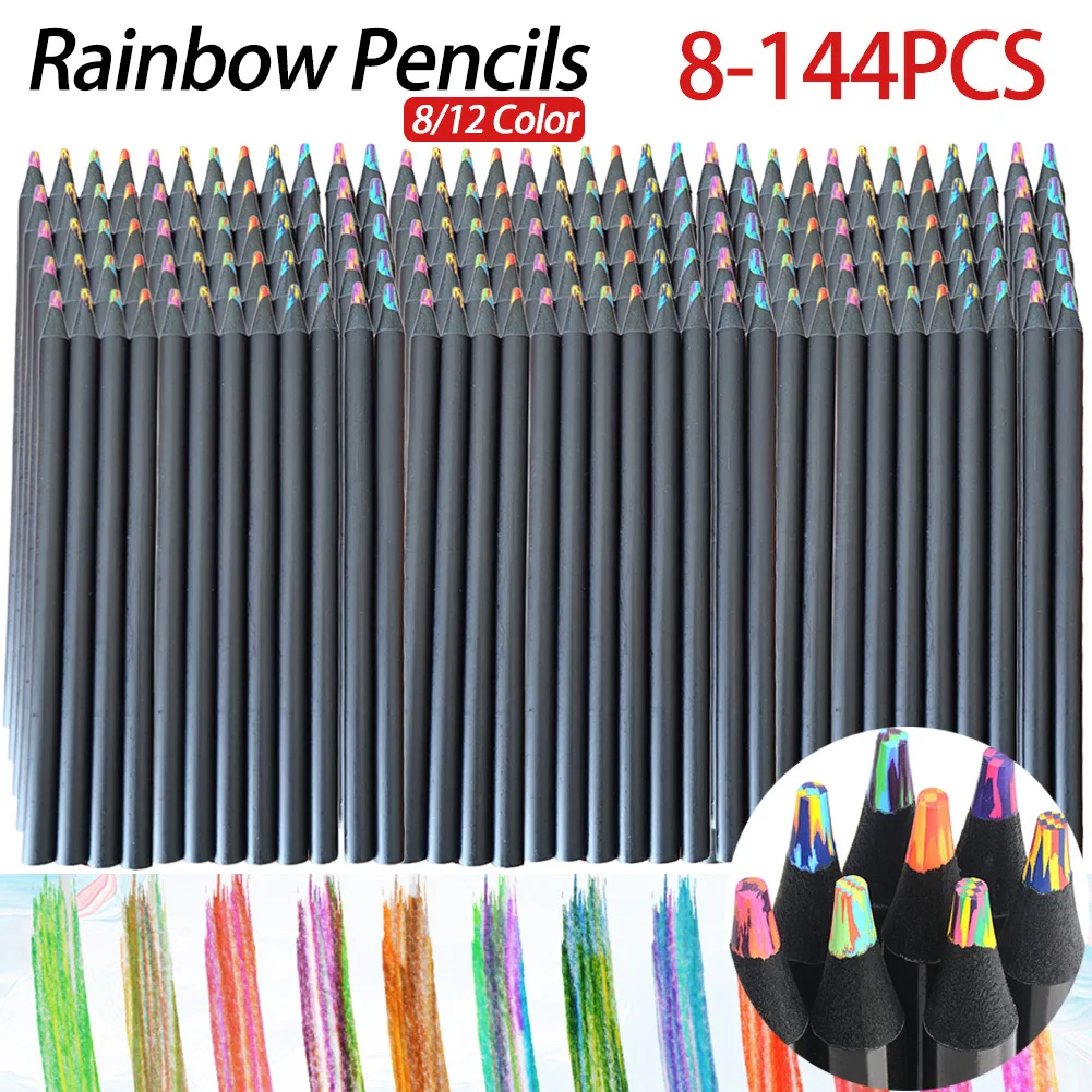 8-144PCS-7in-Long-Jumbo-Colored-Pencils-Multicolored-Pencils-for-Kid ...