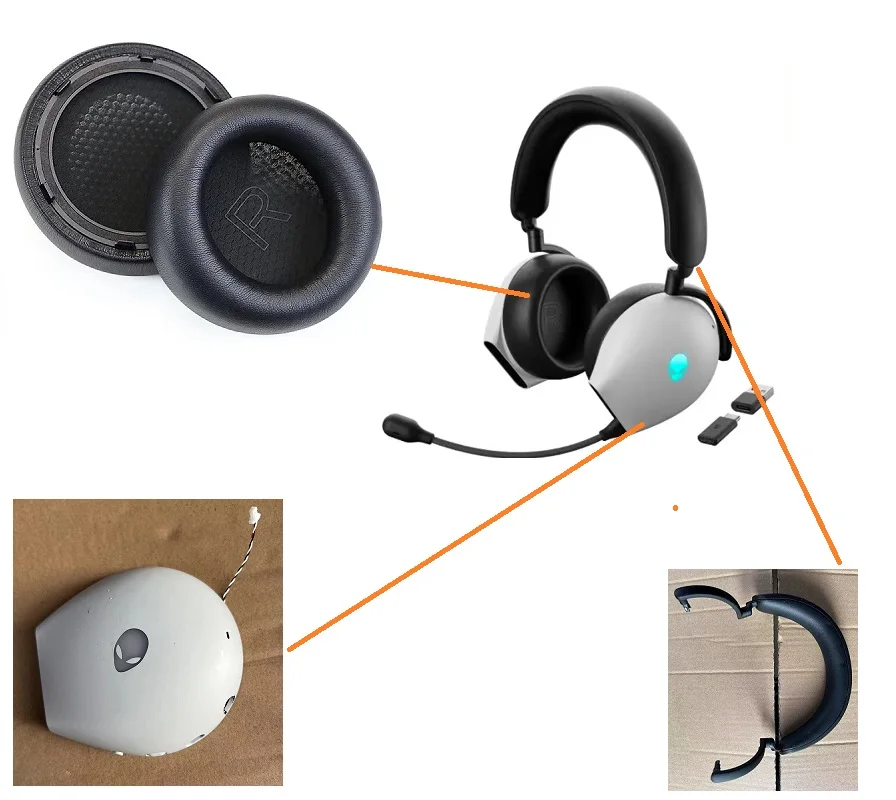 Original-Replacement-Parts-for-Alienware-AW920H-Headphones-Ear-Pads ...