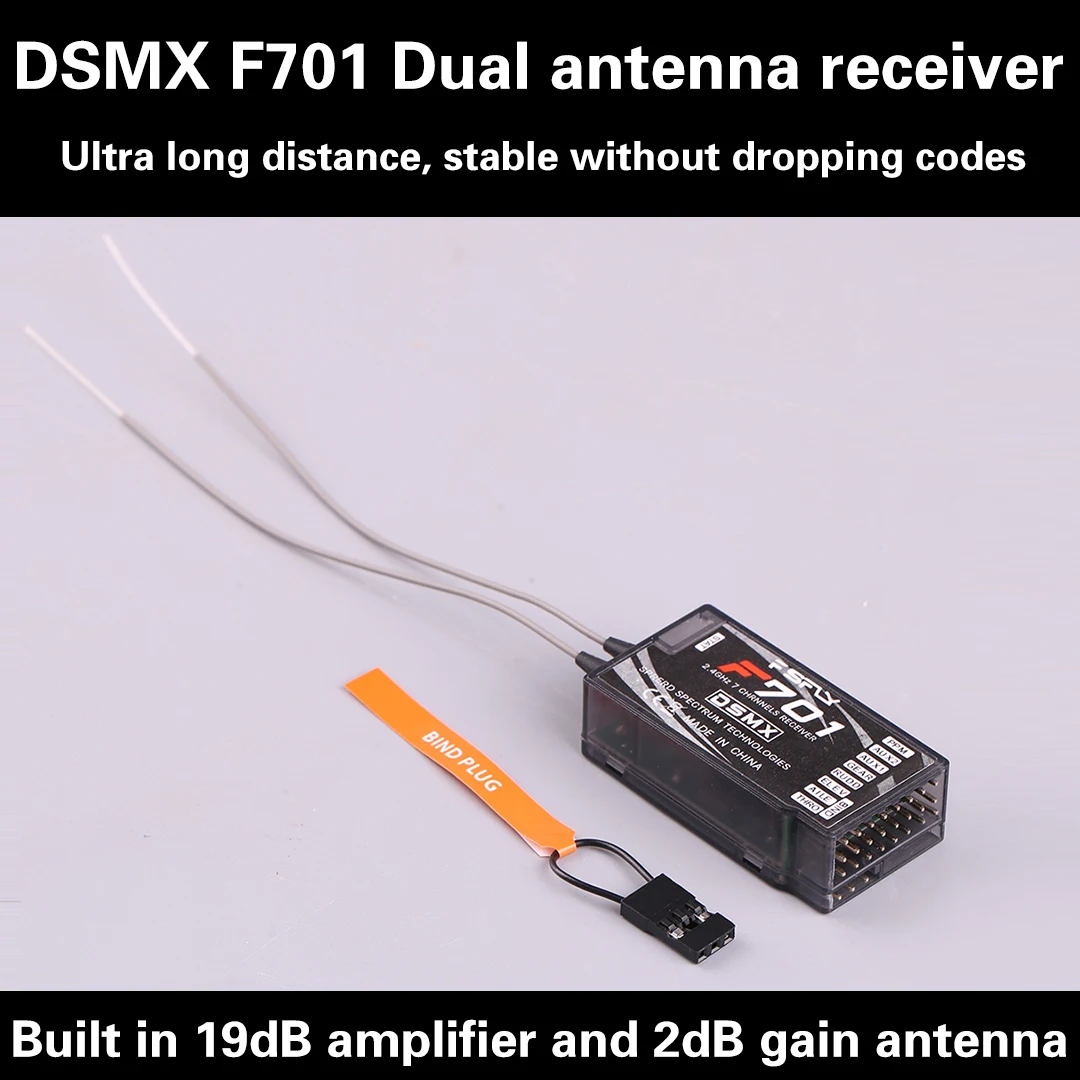 PPM-2-4GHz-7CH-DSM-DSM2-Spread-F701-Receiver-For-JR-Spektrum-RC-Remote ...