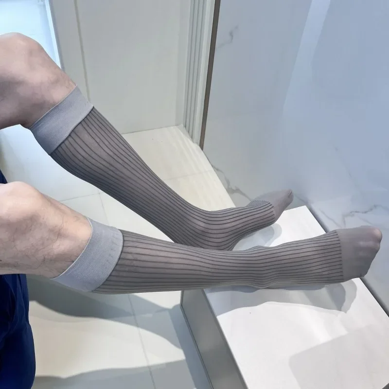 Mens-Formal-Stockings-Sexy-High-Quality-Business-Mid-Calf-Socks-for-Men ...