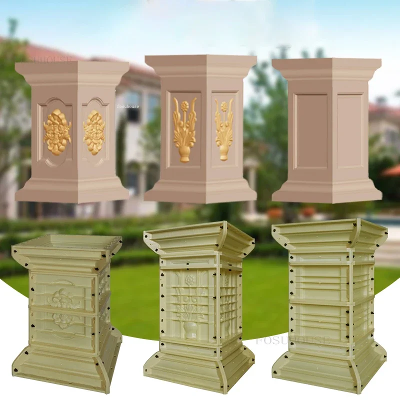 Roman Column European Column Square Pier Mold Cement Stone Pier Mold ...