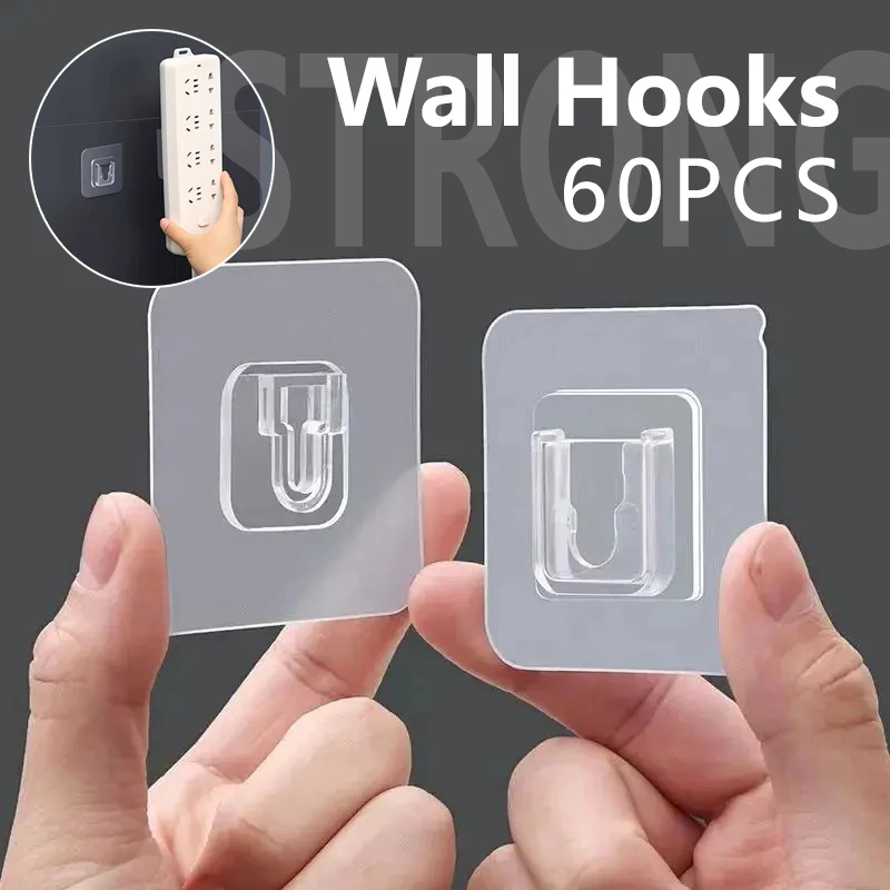 Double-Sided-Adhesive-Wall-Hooks-Strong-Wall-Storage-Traceless ...