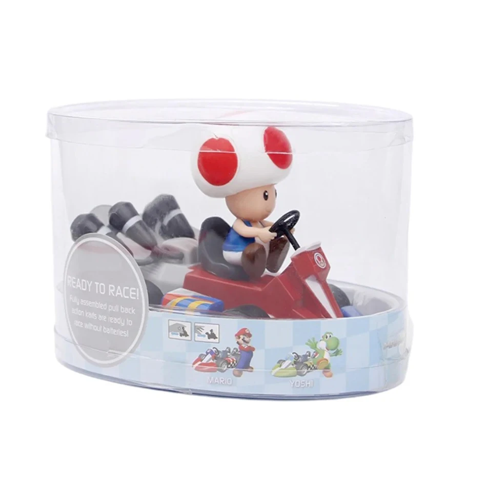 Figuras de PVC de Mario Pull Back Car, dibujos animados de Anime, Mario ...