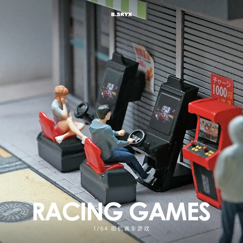 Resin-3D-Print-1-64-Racing-Arcade-Game-Model-Diorama-Figure-Model ...