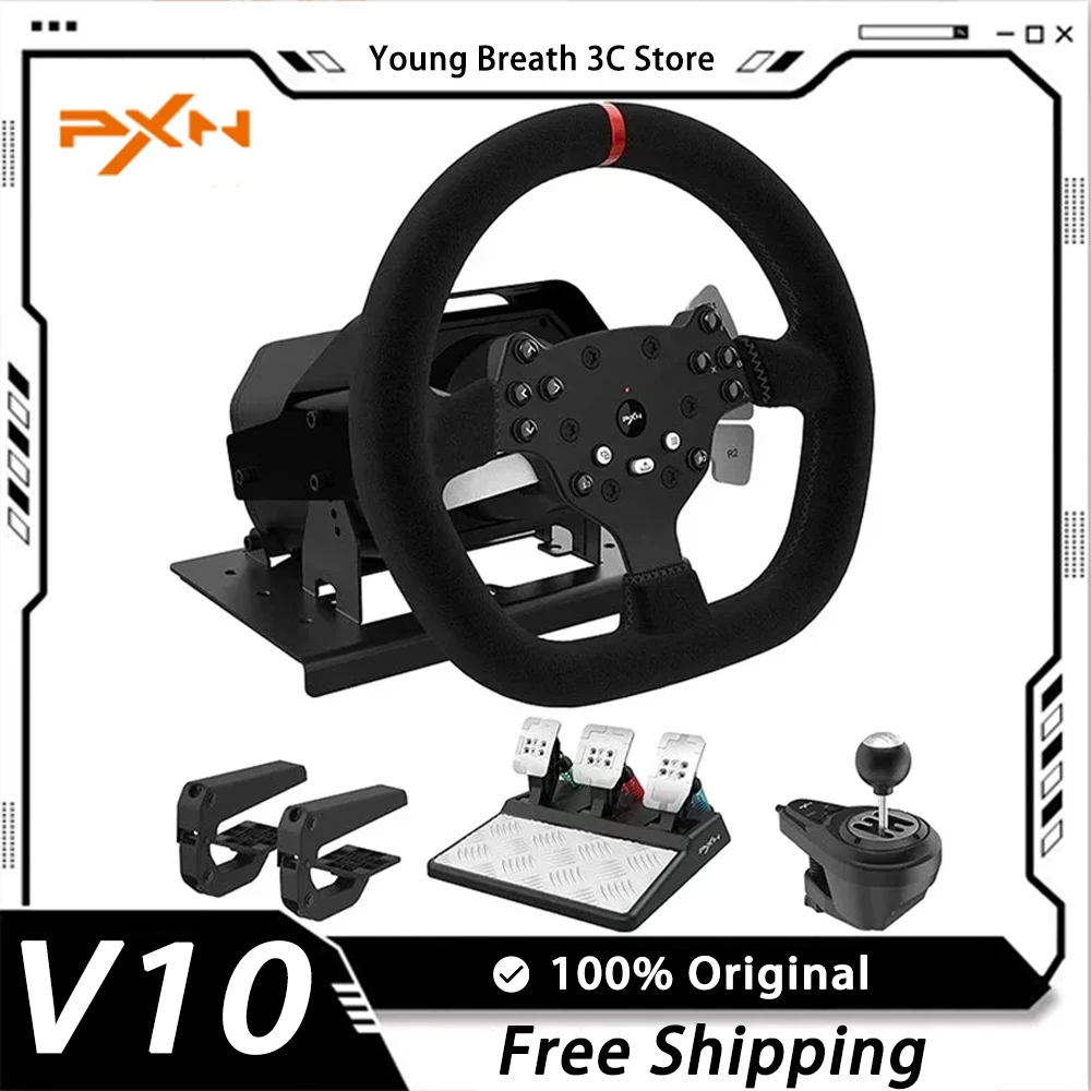 PXN-V10-Game-Racing-Wheel-Gaming-Steering-Wheel-Simracing-Pc-270-900 ...