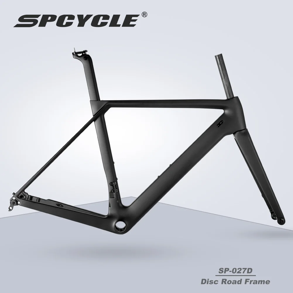 Spcycle 카본 디스크 로드 자전거 프레임 에어로 레이싱 자전거 프레임 T1000 카본 로드 자전거 디스크 프레임 세트